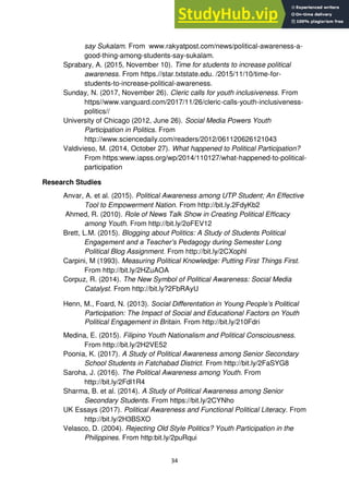A REVIEW ON THE POLITICAL AWARENESS OF SENIOR HIGH SCHOOL STUDENTS OF ...