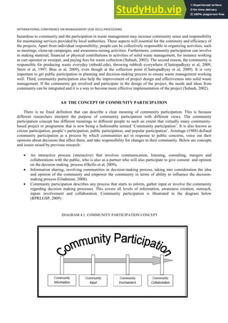 A REVIEW ON THE SUCCESS FACTORS FOR COMMUNITY PARTICIPATION IN SOLID ...