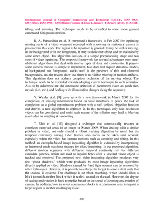 A review on video inpainting techniques | PDF | 3-D Graphics | Computer ...