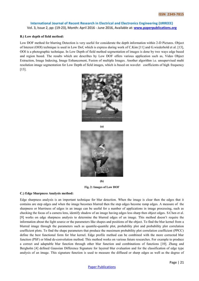 A Review Over Different Blur Detection Techniques In Image Processing
