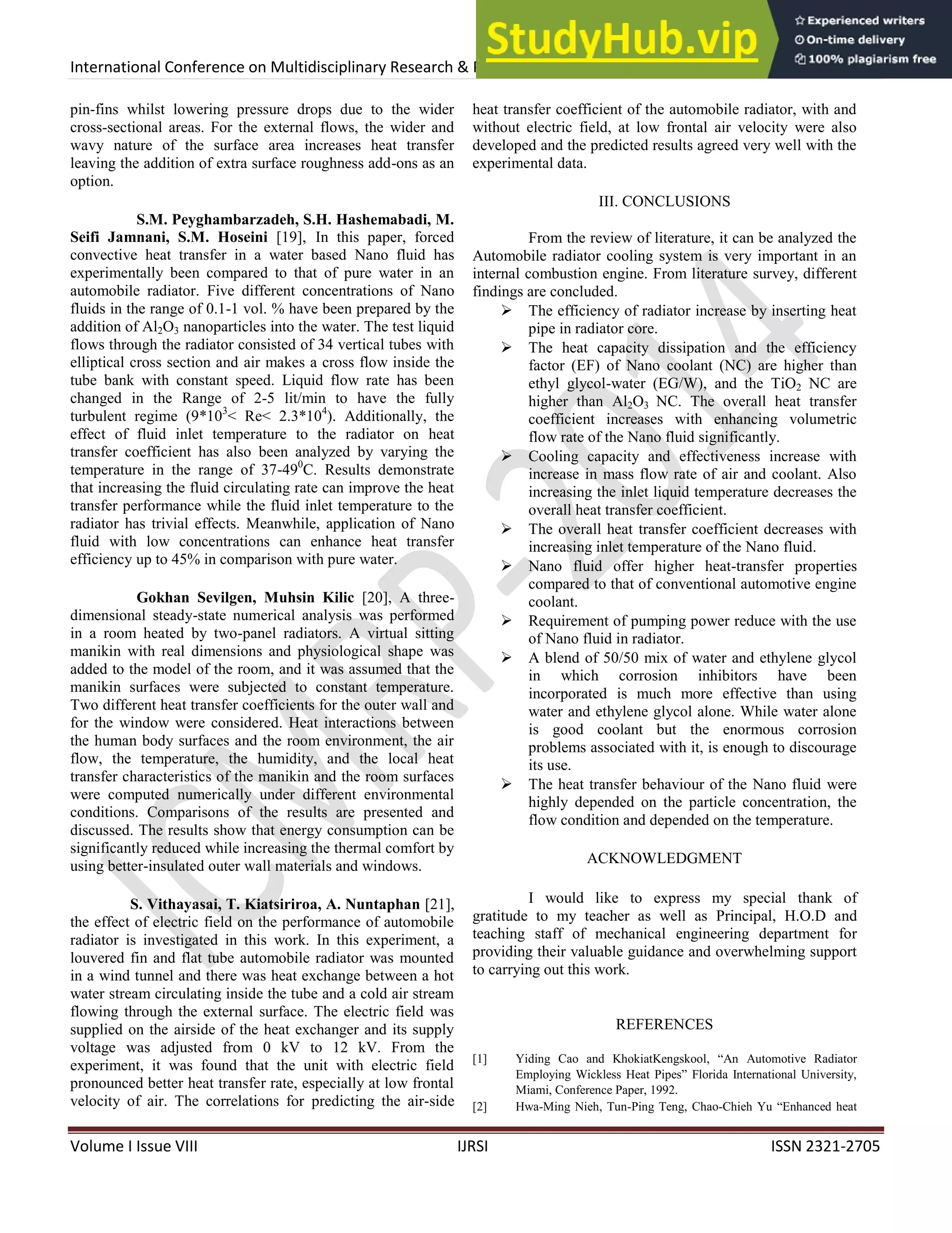 A Review Paper On Analysis Of Automobile Radiator | PDF