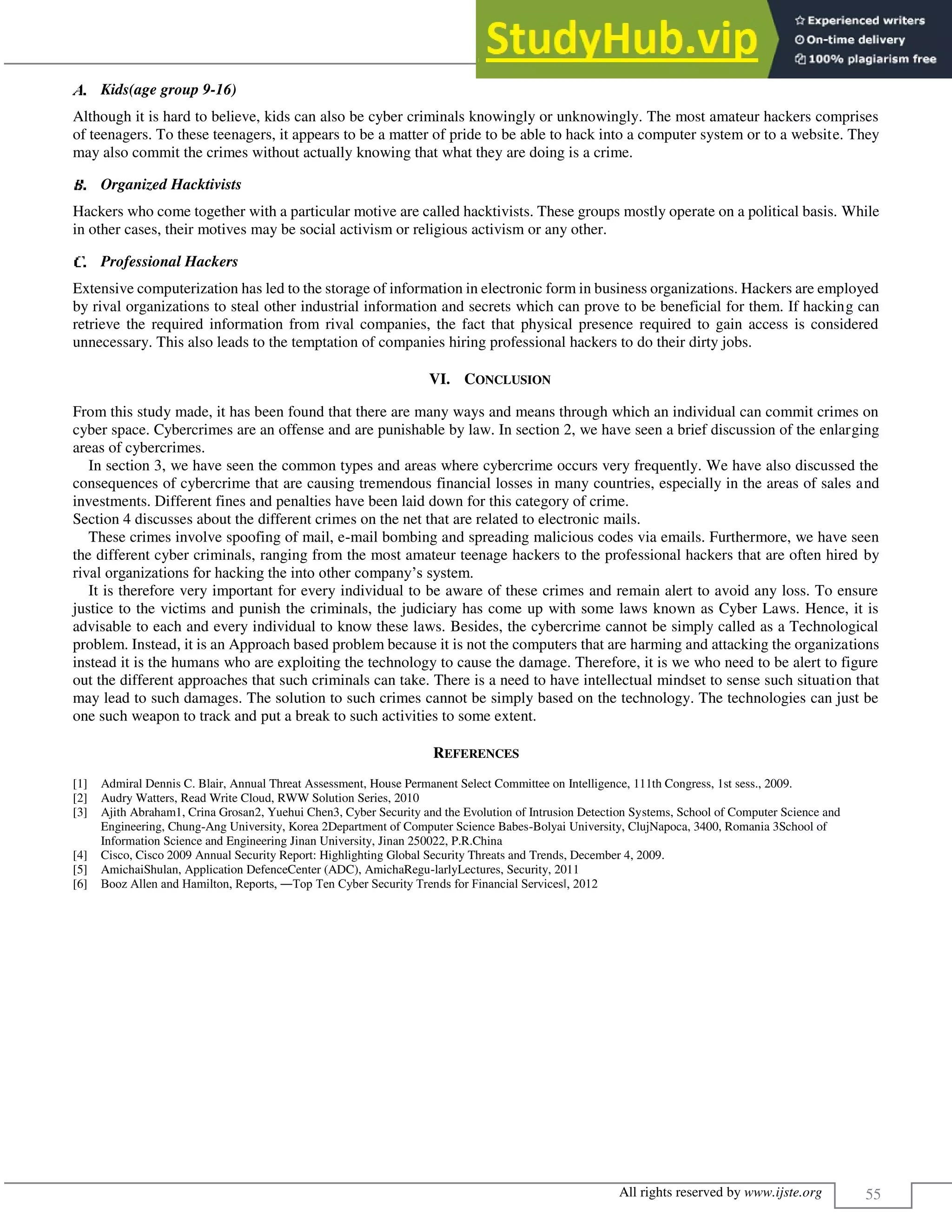 A Review Paper On Cyber Crime | PDF