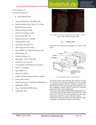 A Review Paper On Oculus Rift-A Virtual Reality Headset | PDF