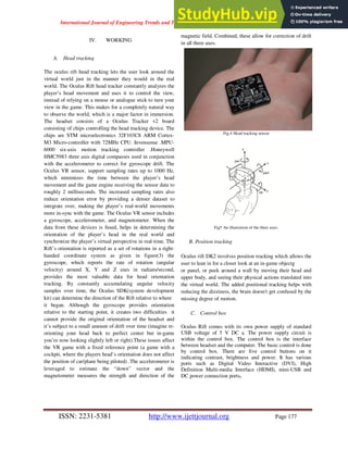 A Review Paper On Oculus Rift-A Virtual Reality Headset | PDF