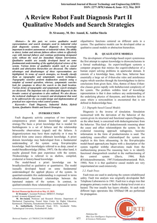 A review robot fault diagnosis part ii qualitative models and search ...