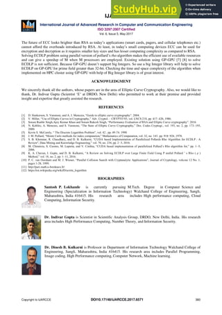 A Review Solving ECDLP Problem Using Pollard S Rho Algorithm | PDF