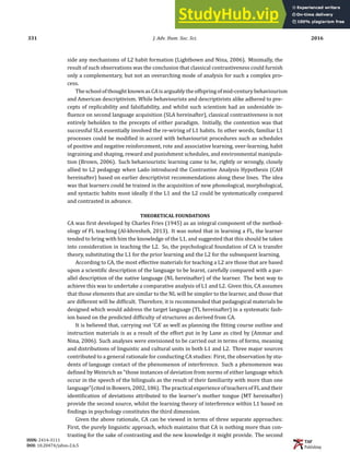 A Review Study Of Contrastive Analysis Theory | PDF