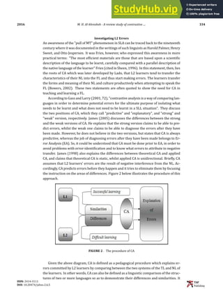 A Review Study Of Contrastive Analysis Theory | PDF