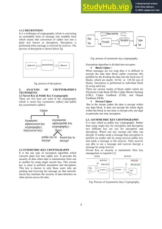 A REVIEW STUDY OF CRYPTOGRAPHY TECHNIQUES | PDF