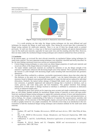 A review study of mechanical fatigue testing methods for small scale ...