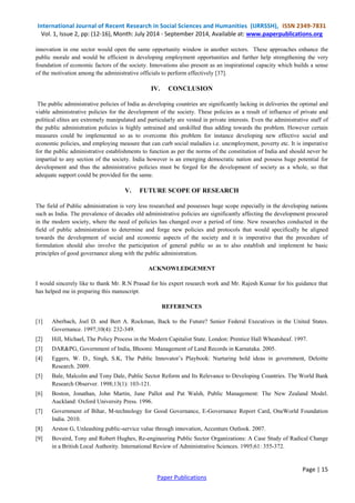 A Review Study upon the Public Administration and its policies in India ...