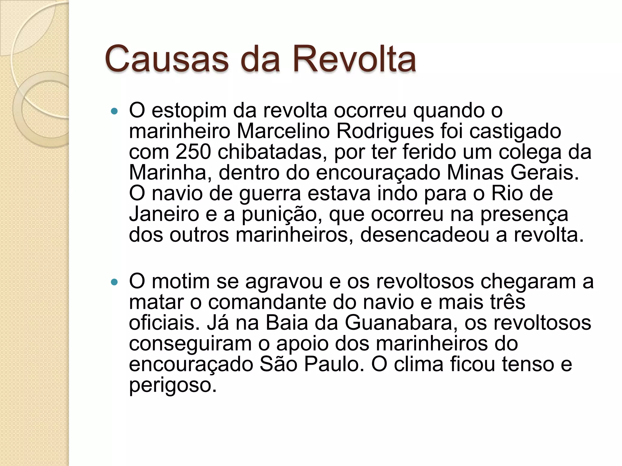 A revolta da chibata | PPT