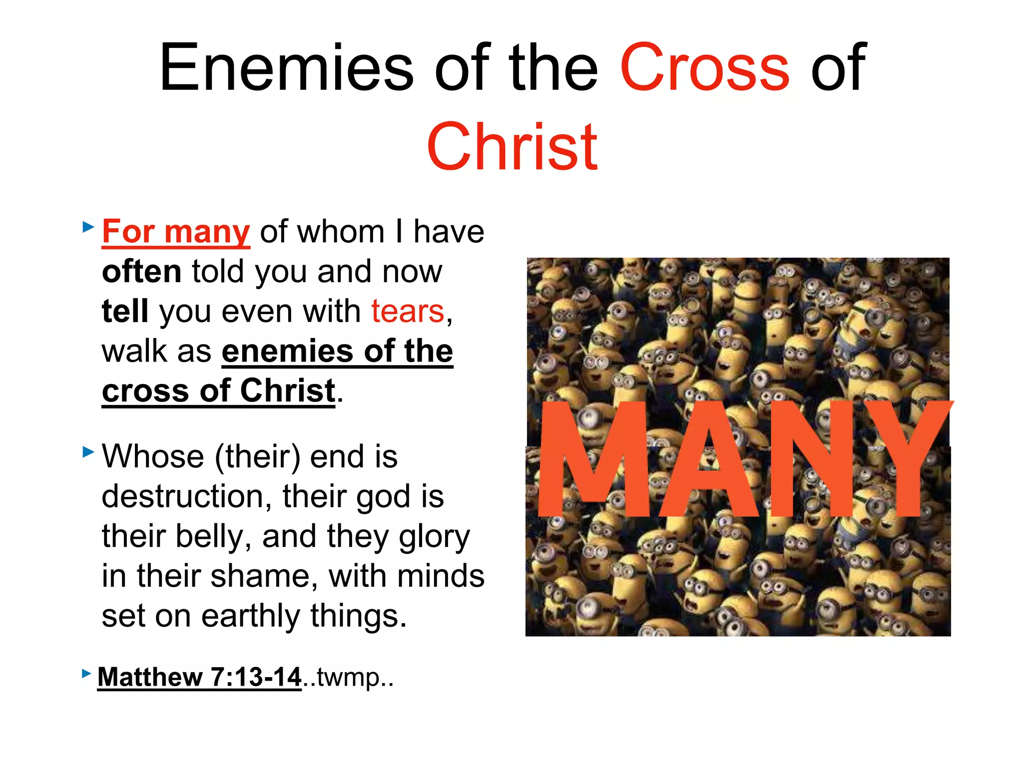 Are We Enemies of the CROSS? | PPTX