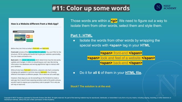 HTML CSS Coding Fundamentals Exercise | PPT