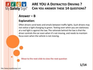 Are You A Distracted Driver? | PPT