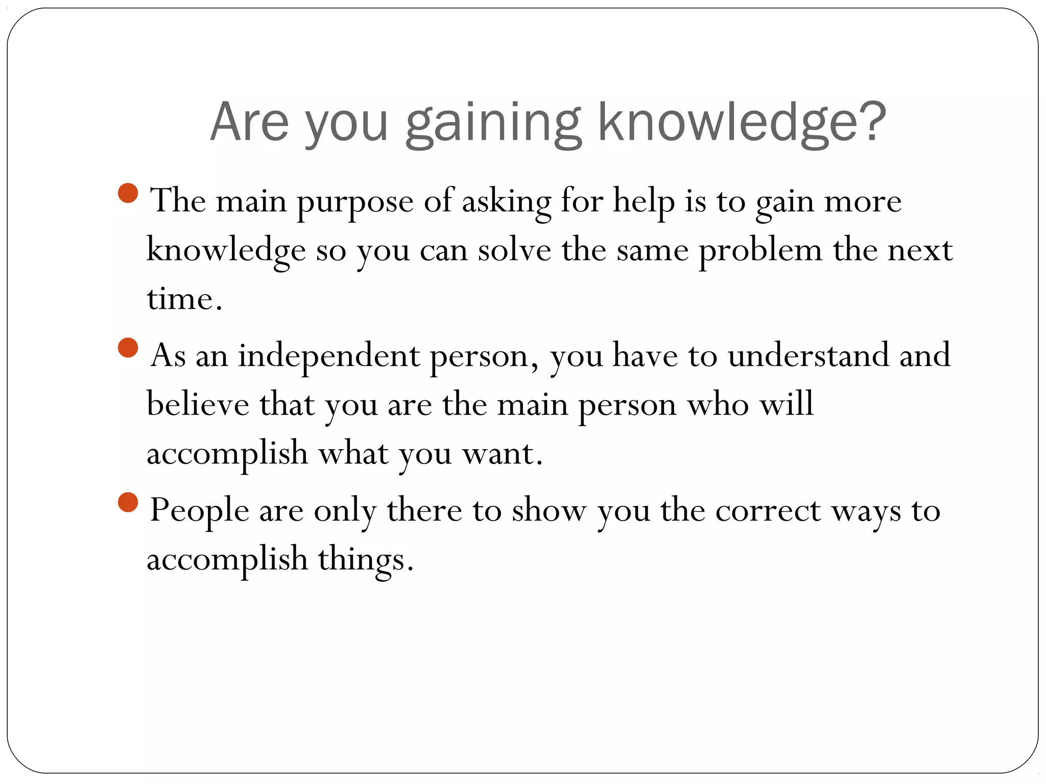 Are you an independent person | PPT
