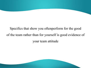 Are you a team player interview question and answer | PPT