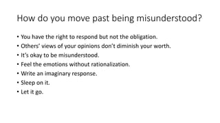 Are you being misunderstood | PPT