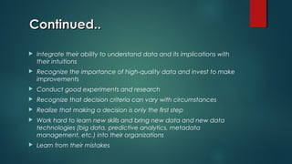 Are You Data Driven? Take a Hard Look in the Mirror by Thomas C. Redman ...