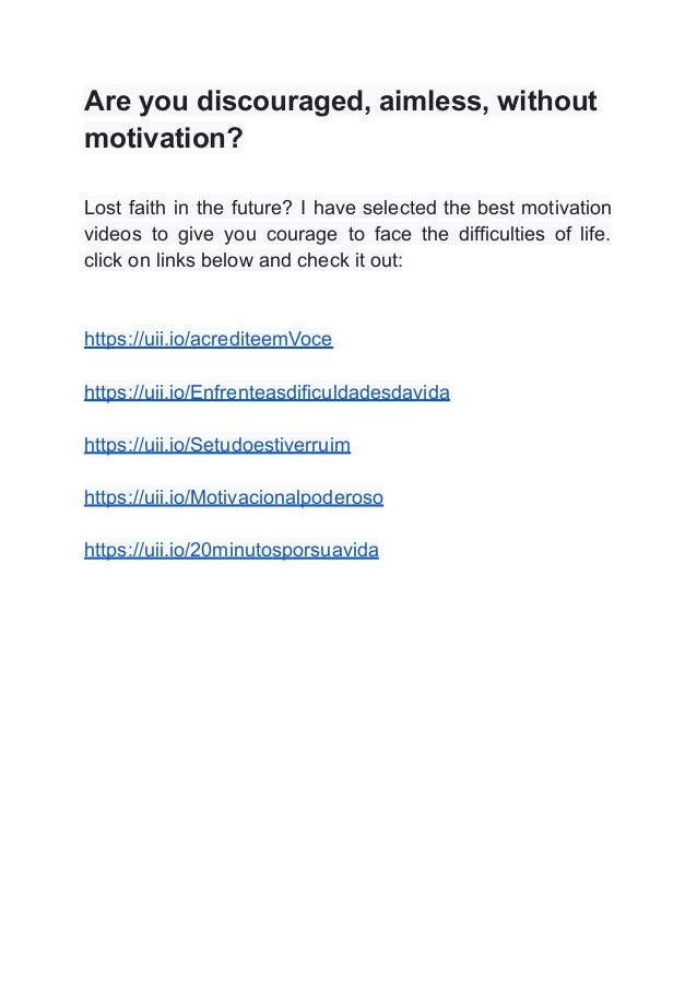 Are you discouraged? | PDF