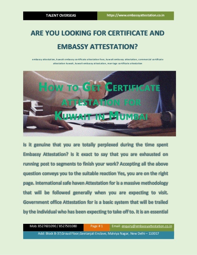 Are you looking for certificate and embassy attestation | PDF