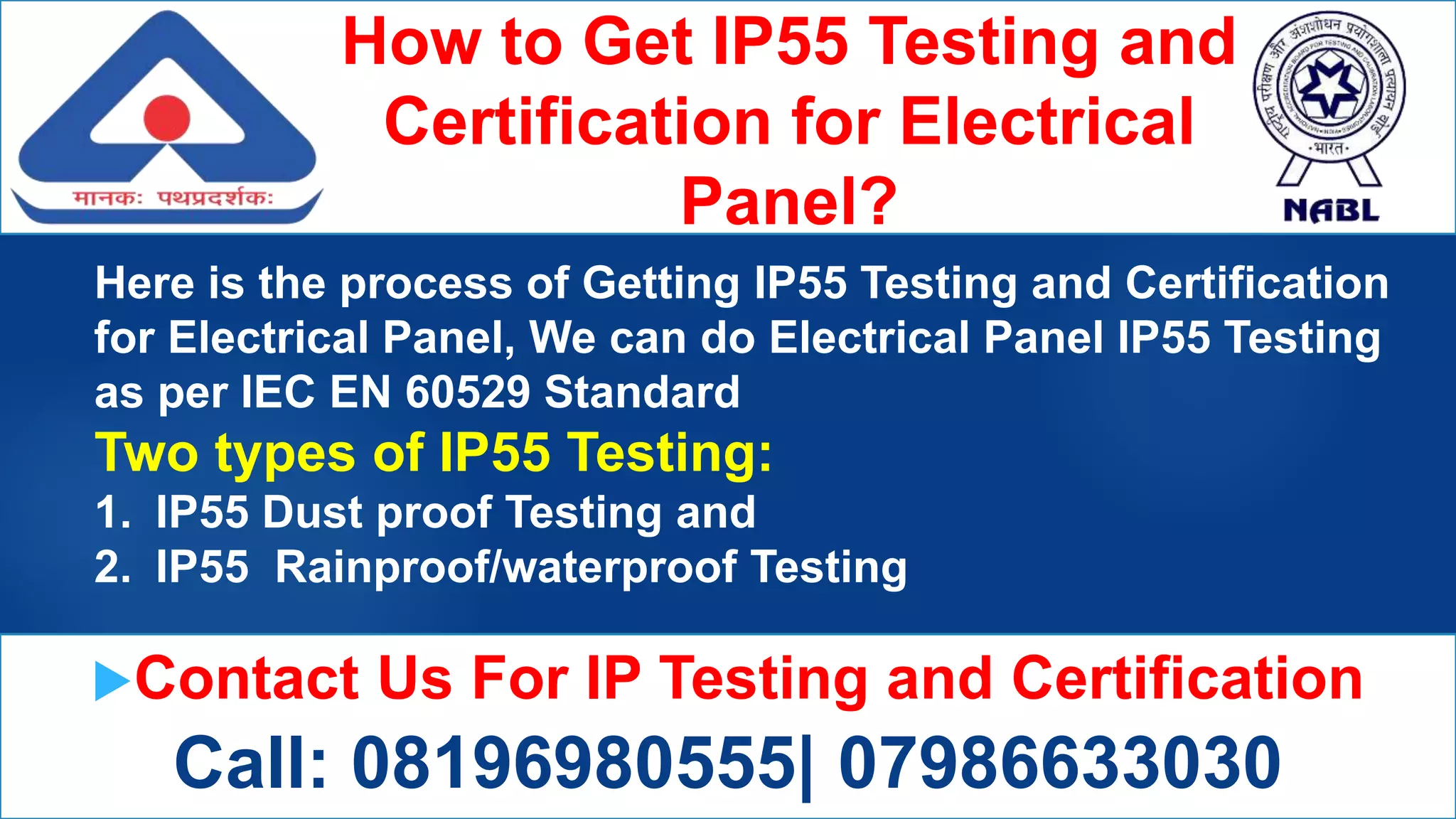 Are you looking for ip55 testing and certification electrical panel? | PPT