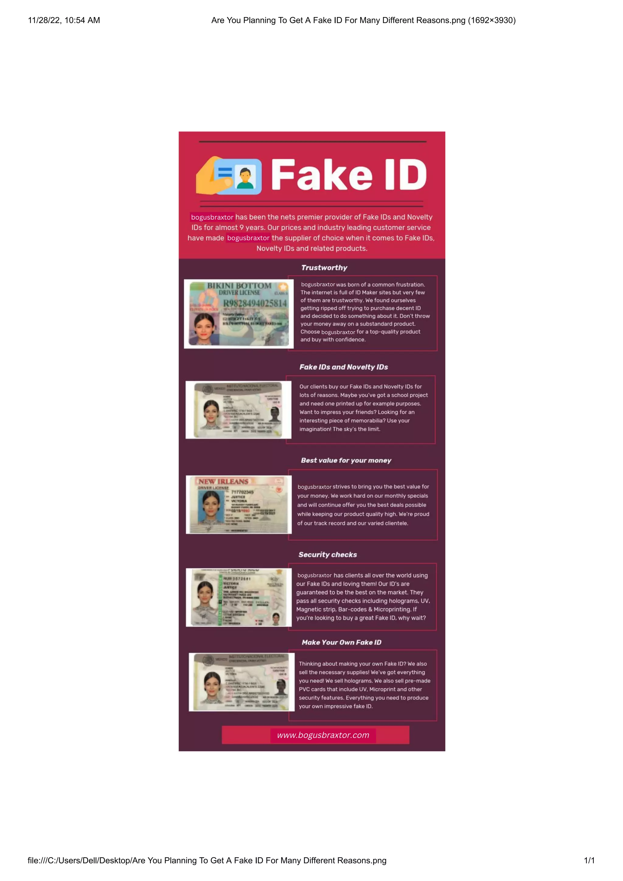 Are You Planning To Get A Fake ID For Many Different Reasons? | PDF