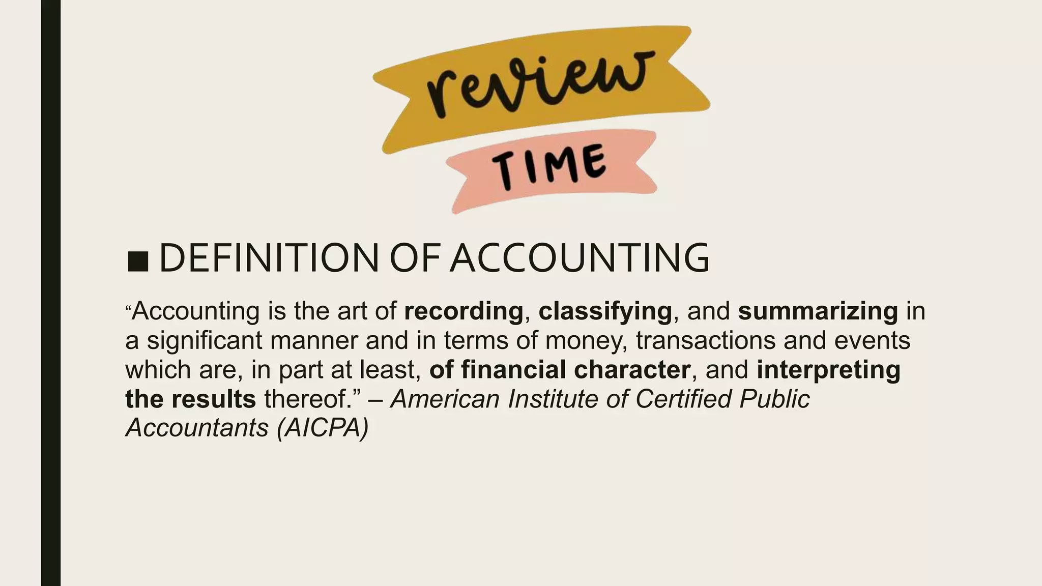 Accounting Concepts | PPTX