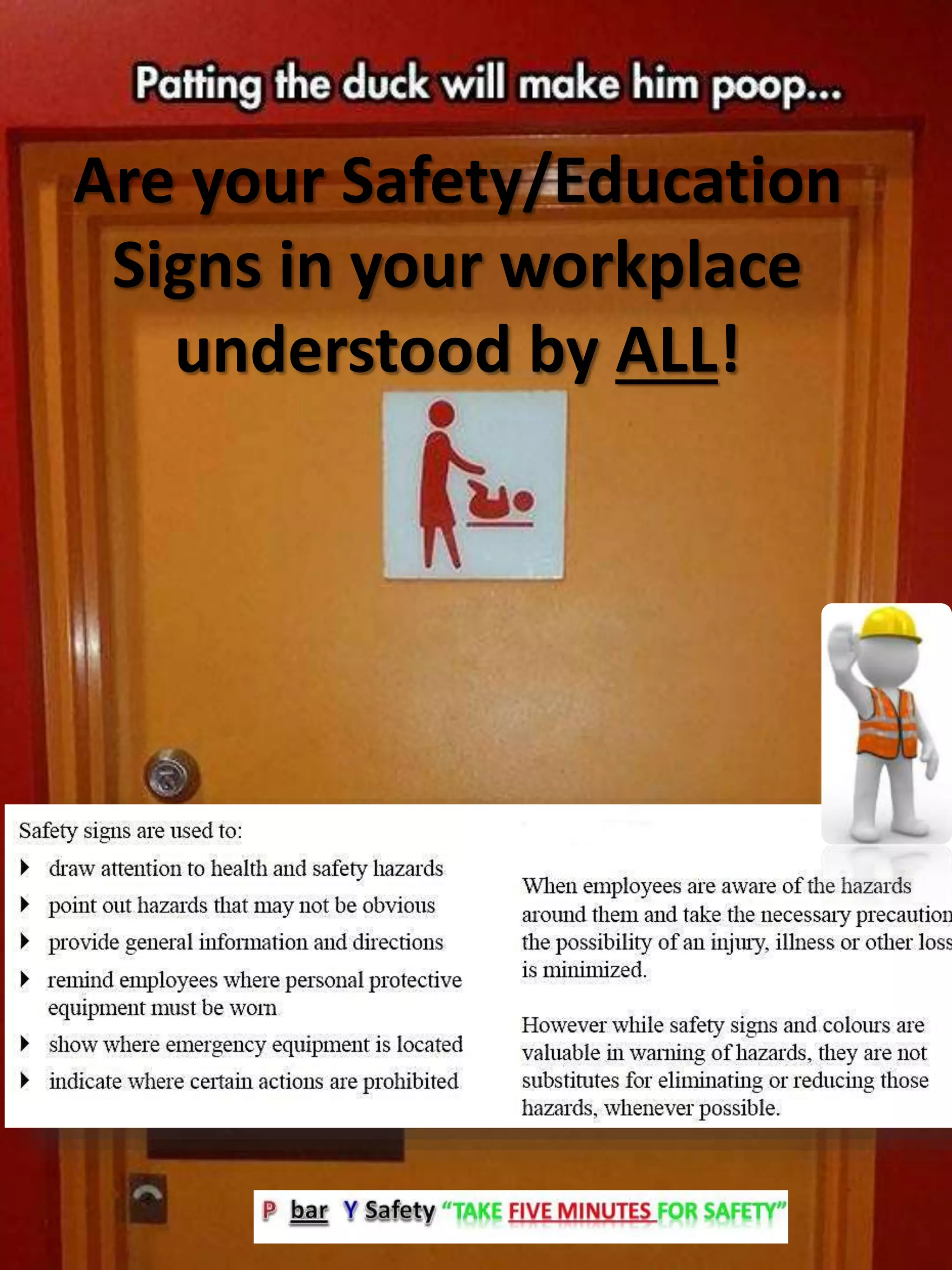 Are your safety signs at work understood by all | PPTX