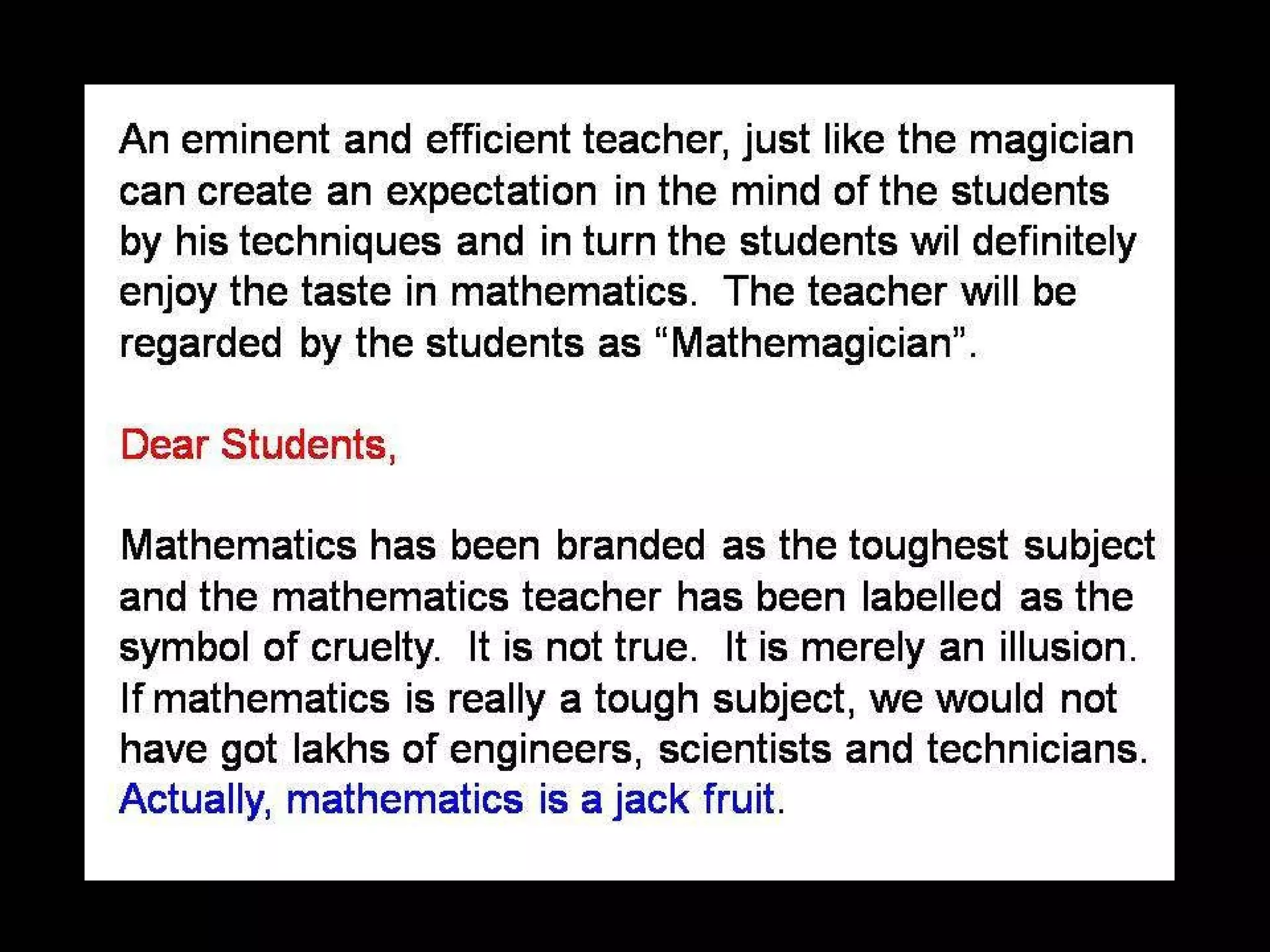 Are you scared of mathematics | PPS
