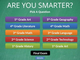 are you smarter than a 5th grader. pptx | PPTX