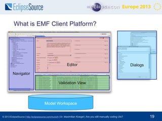 Are you still manually coding UIs? - EclipseCon Europe 2013 | PPT