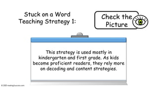3 Strategies to Teach Kids to Read Unknown Words | PPTX