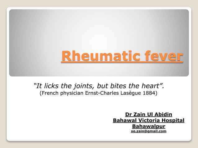 Acute Rheumatic Fever | PPT
