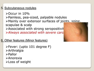 Subcutaneous Nodules Rheumatic Fever