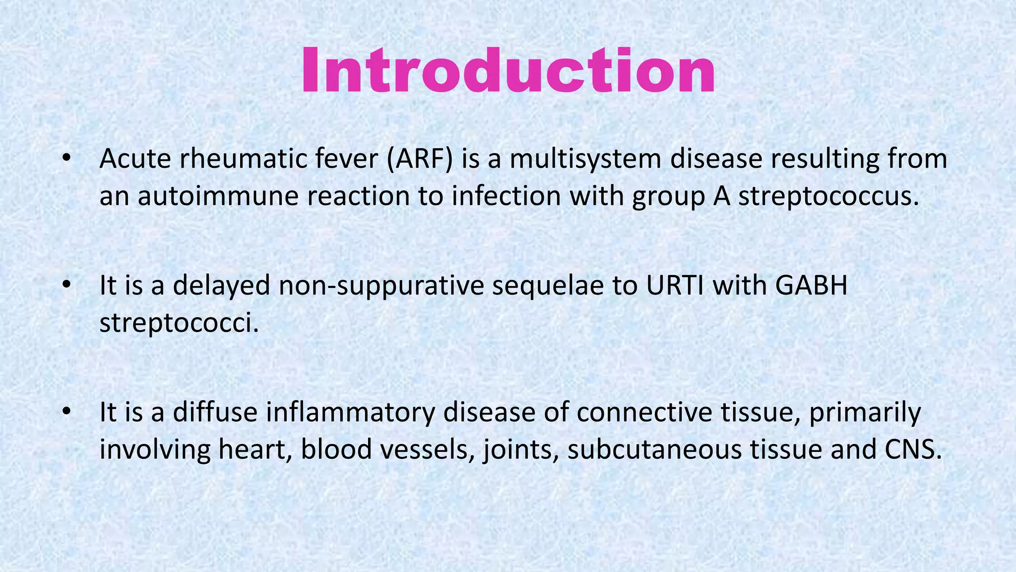 Acute Rheumatic Fever | PPTX