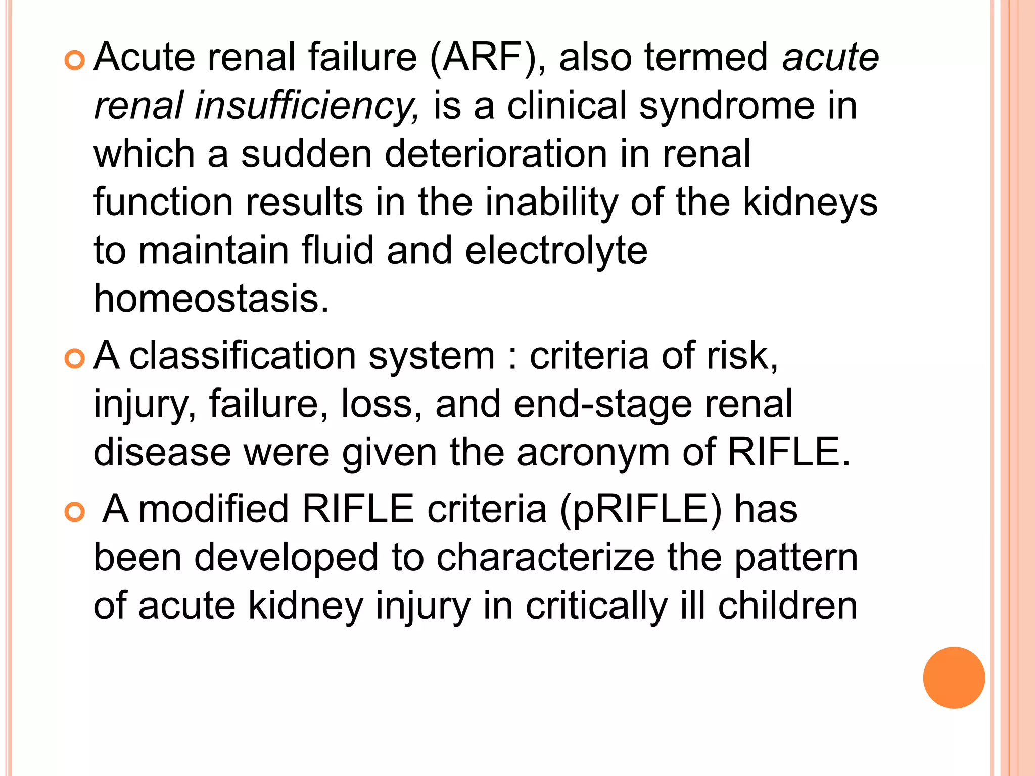 Acute renal failure | PPTX