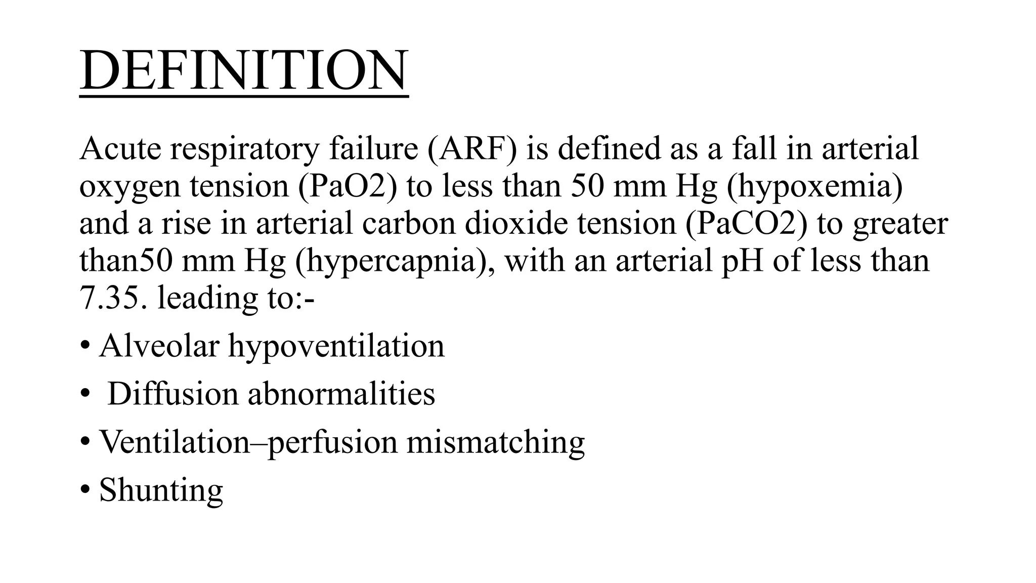 Acute Respiratory Failure | PPTX
