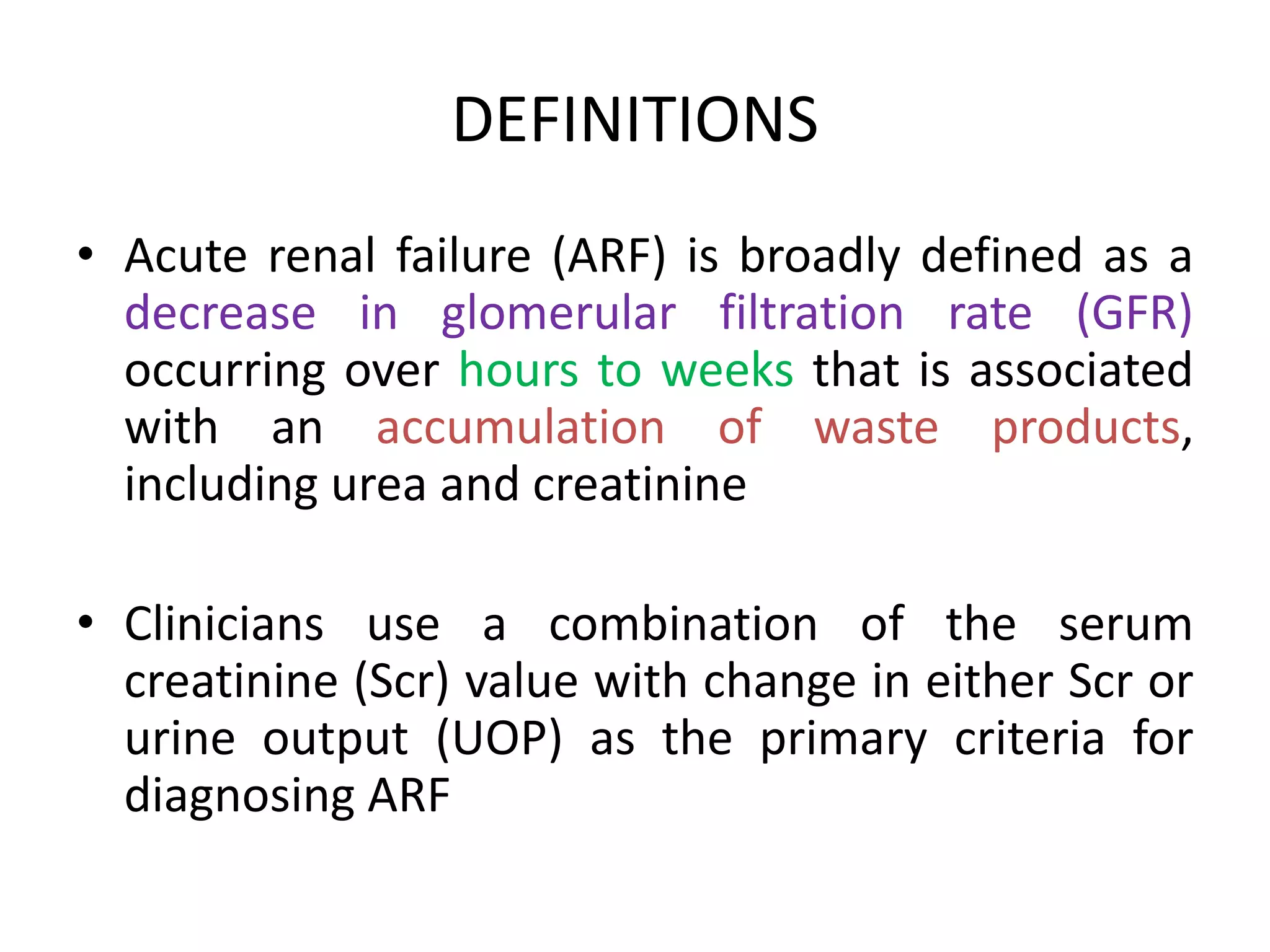 Acute Renal Disease - dhaval joshi | PPTX | Blood Disorders | Diseases ...