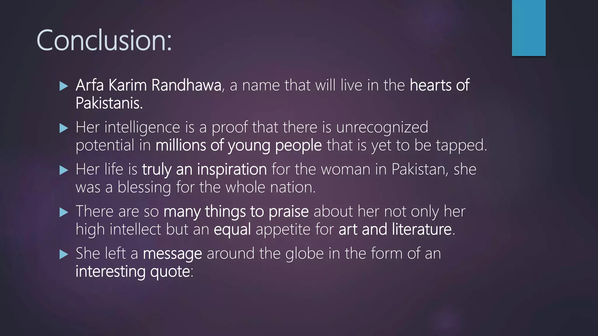 Arfa karim randhawa | PPTX