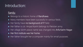 Arfa karim randhawa | PPTX