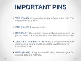 Embedded systems, 8051 microcontroller | PPT