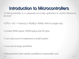Embedded systems, 8051 microcontroller | PPT
