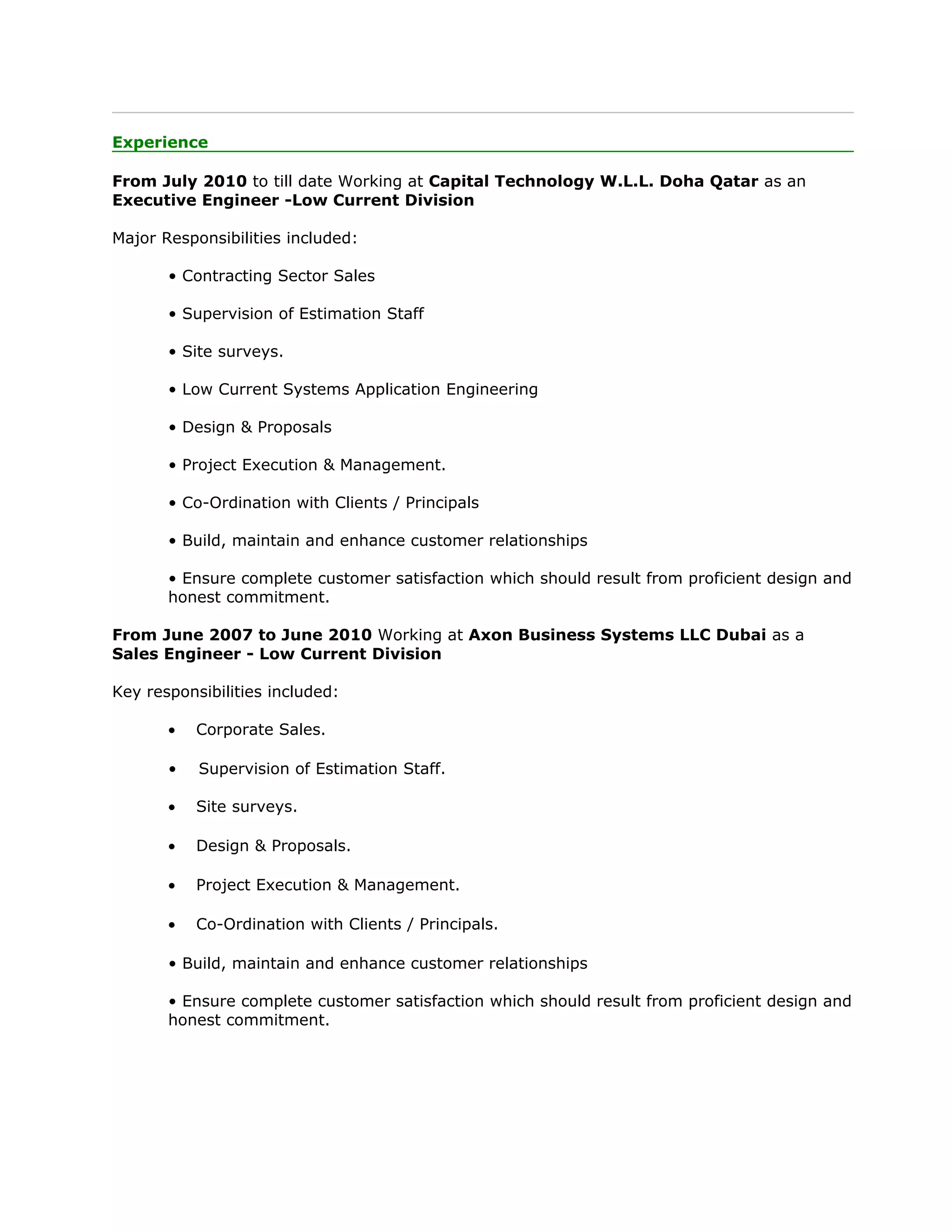 Resume ( Arfin Alam Engg....... Low Current System Sales/ 8 Yrs Exp ...