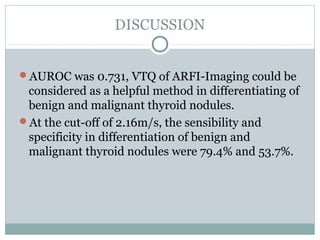 ARFI of THYROID NODULES, Dr KHANH MAI VO, Dr HUNG THIEN NGUYEN | PPT