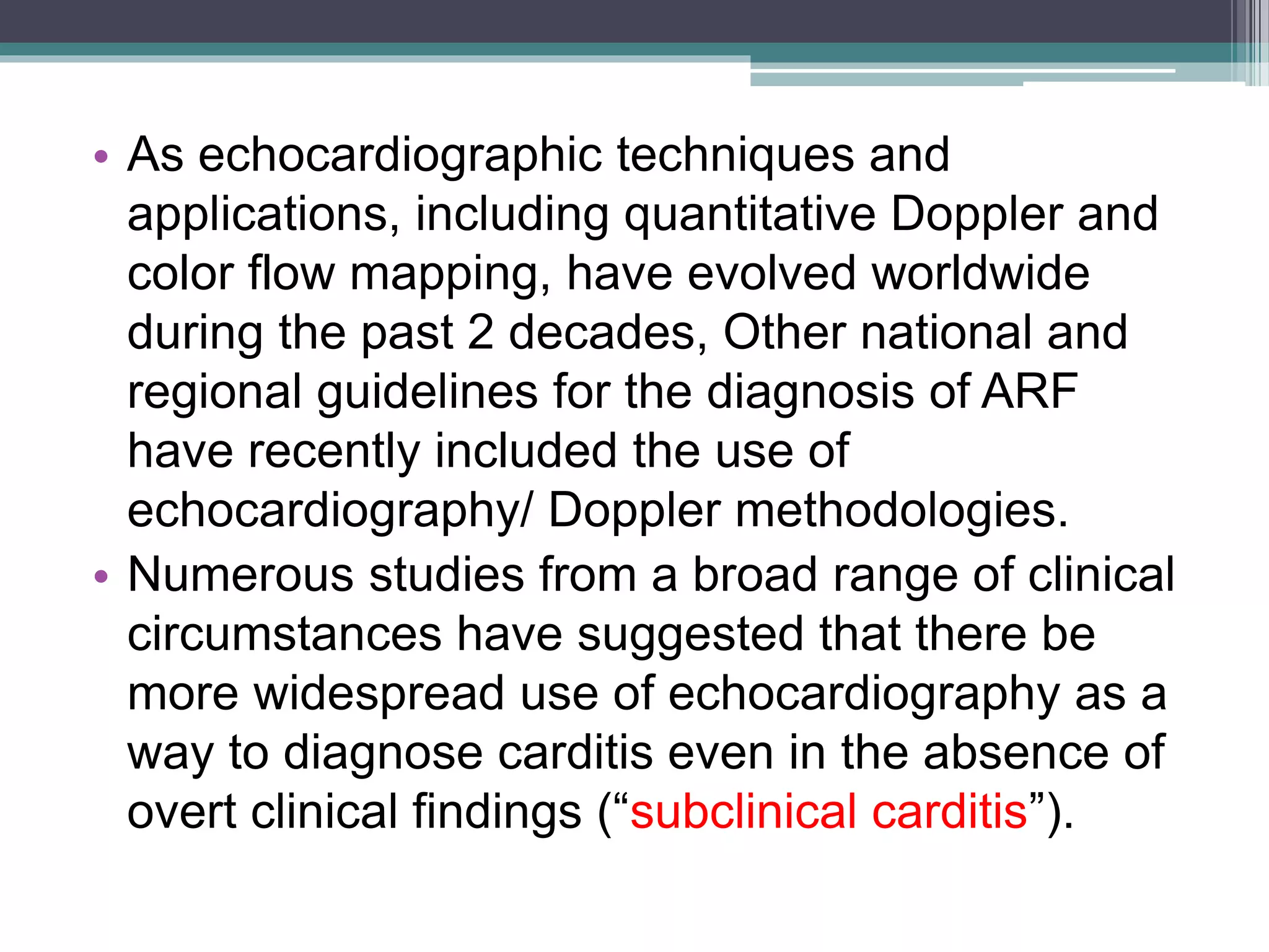 Revision of the Jones Criteria for the Diagnosis of Acute Rheumatic ...
