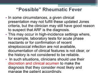 Revision of the Jones Criteria for the Diagnosis of Acute Rheumatic ...