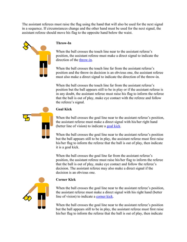 assistant referee signal | PDF
