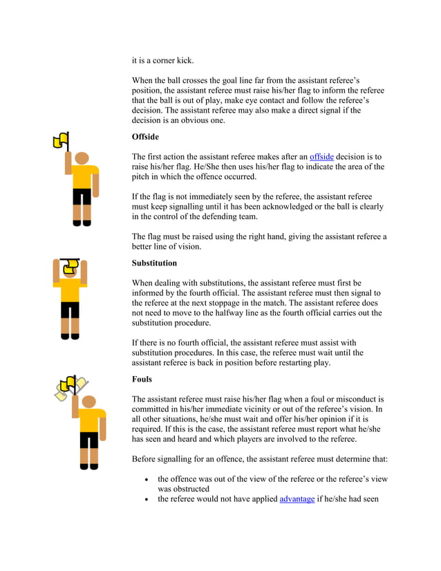 assistant referee signal | PDF