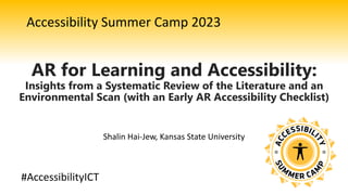 Augmented Reality for Learning and Accessibility | PDF